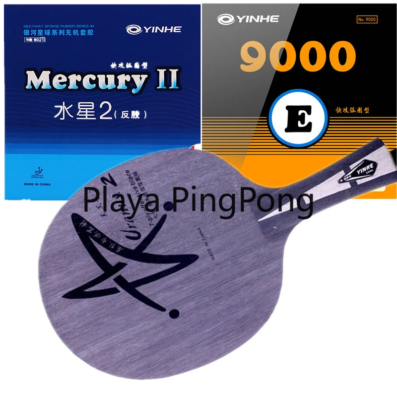 Yinhe u2 7 ply wood U 2 Attack+Loop OFF with Yinhe mercury 2 9000e rubber Table Tennis Blade for ...