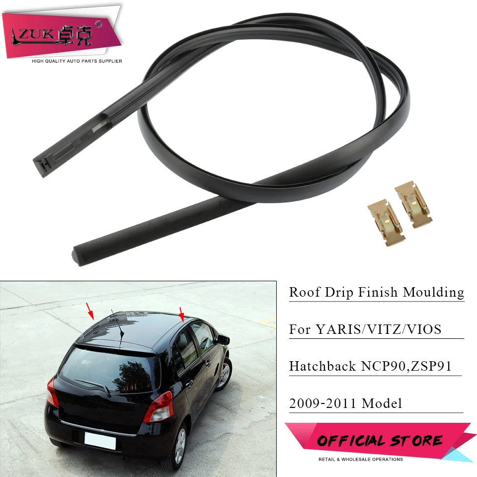 ZUK-Car-Roof-Drip-Finish-Moulding-Seal-Strips-For-TOYOTA-YARIS-VITZ ...