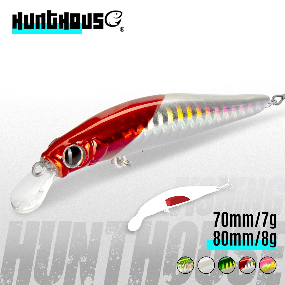 Hunthouse Sinking Fishing Lures Artist minnow Jerkbait 7cm 8cm isca ...