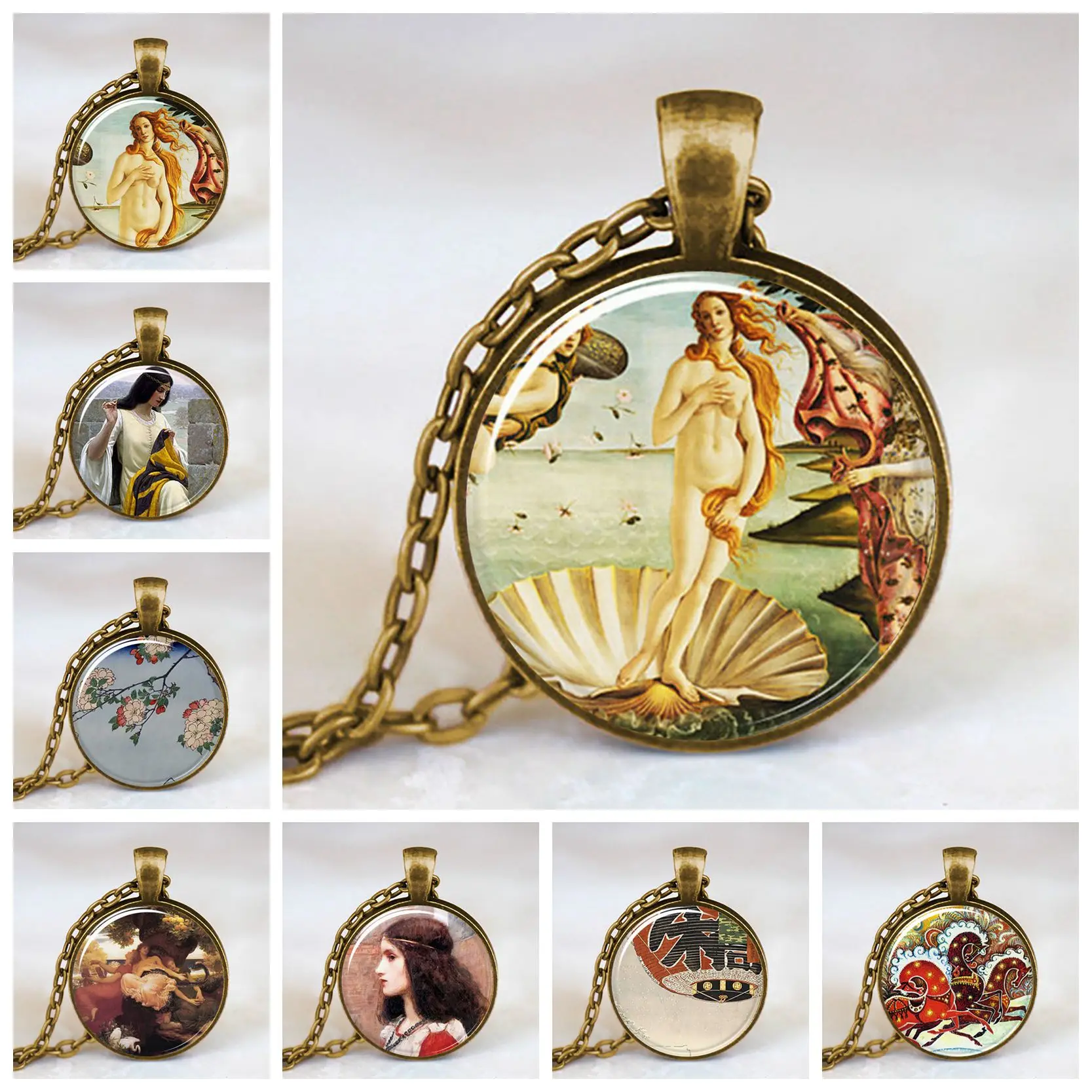 2019-Klimt-s-Painting-Necklace-Juliet-Adam-Venus-Artwork-Antique-Bronze ...