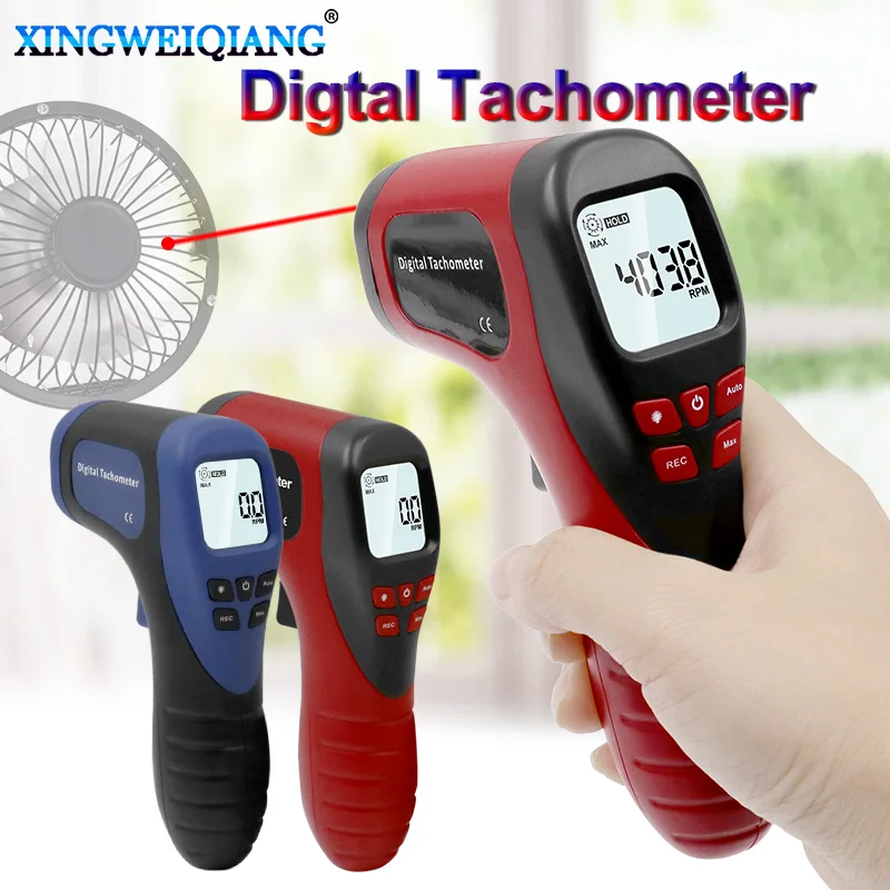 Tachometer-Digital-LCD-Tachometer-Laser-Non-Contact-Tach-Range-2-5 ...