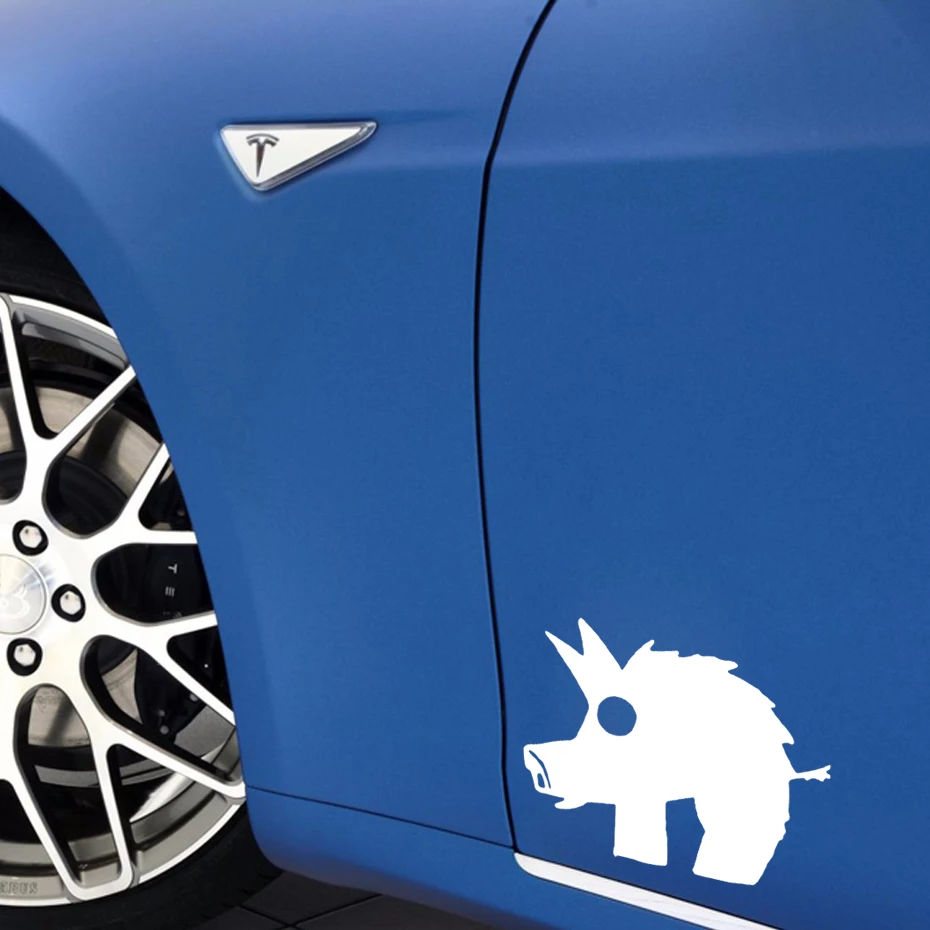 Karikatür vahşi domuz araba çıkartması sevimli domuzu araba Sticker oto ...