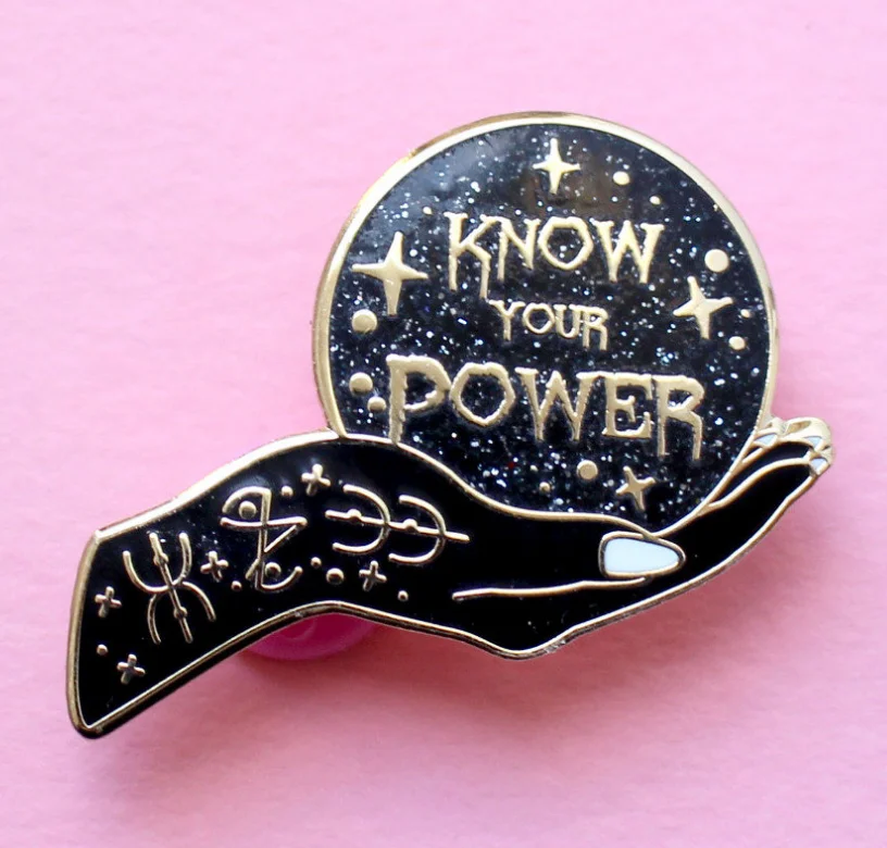 Feminist Girl power witch enamel pin Witchy badge|Brooches| - AliExpress