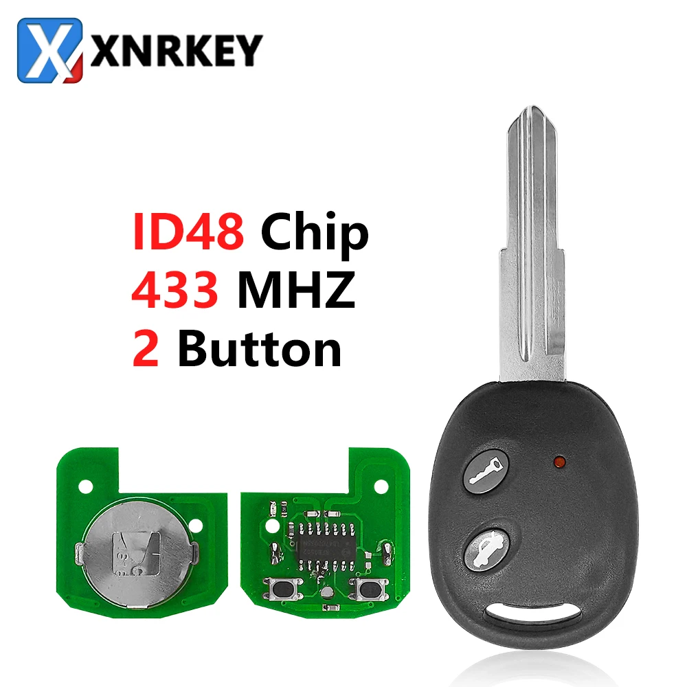 XNRKEY 2 Button Car Remote Key ID48 Chip 433Mhz for Chevrolet Aveo 2009 ...