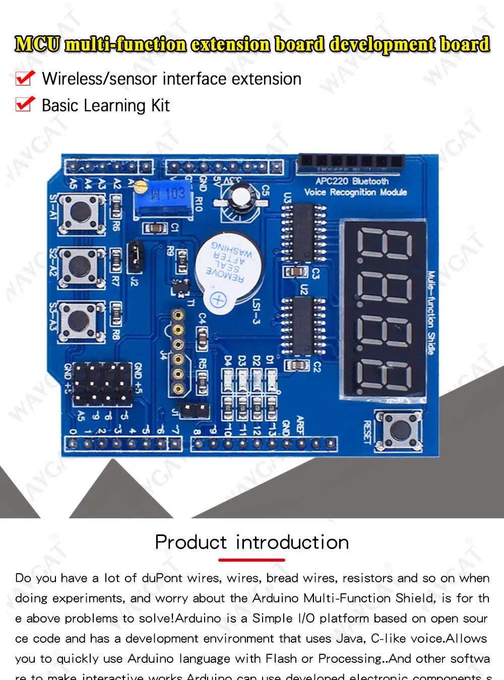 Multifunctional Expansion Board Kit Based Learning Uno R3 Lenardo Mega