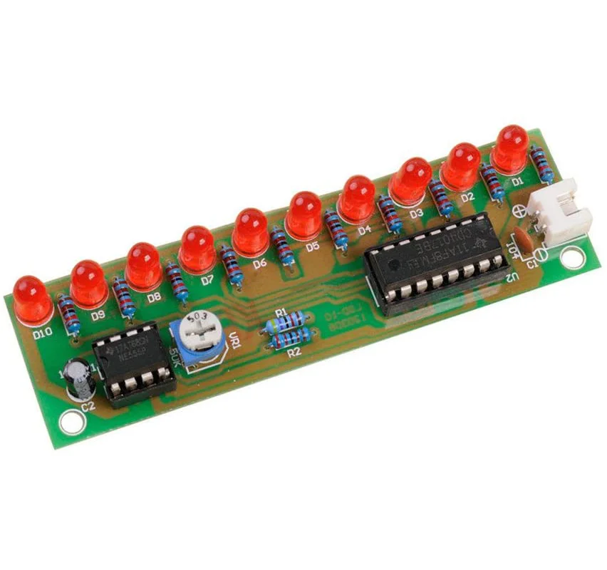 Ne555 & Cd4017 Led Light Chaser Sequencer Follower Scroller Module Diy ...