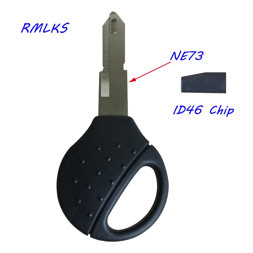 Replacement Transponder Key Auto Car Key ID46 Chip Key For Peugeot 106 ...