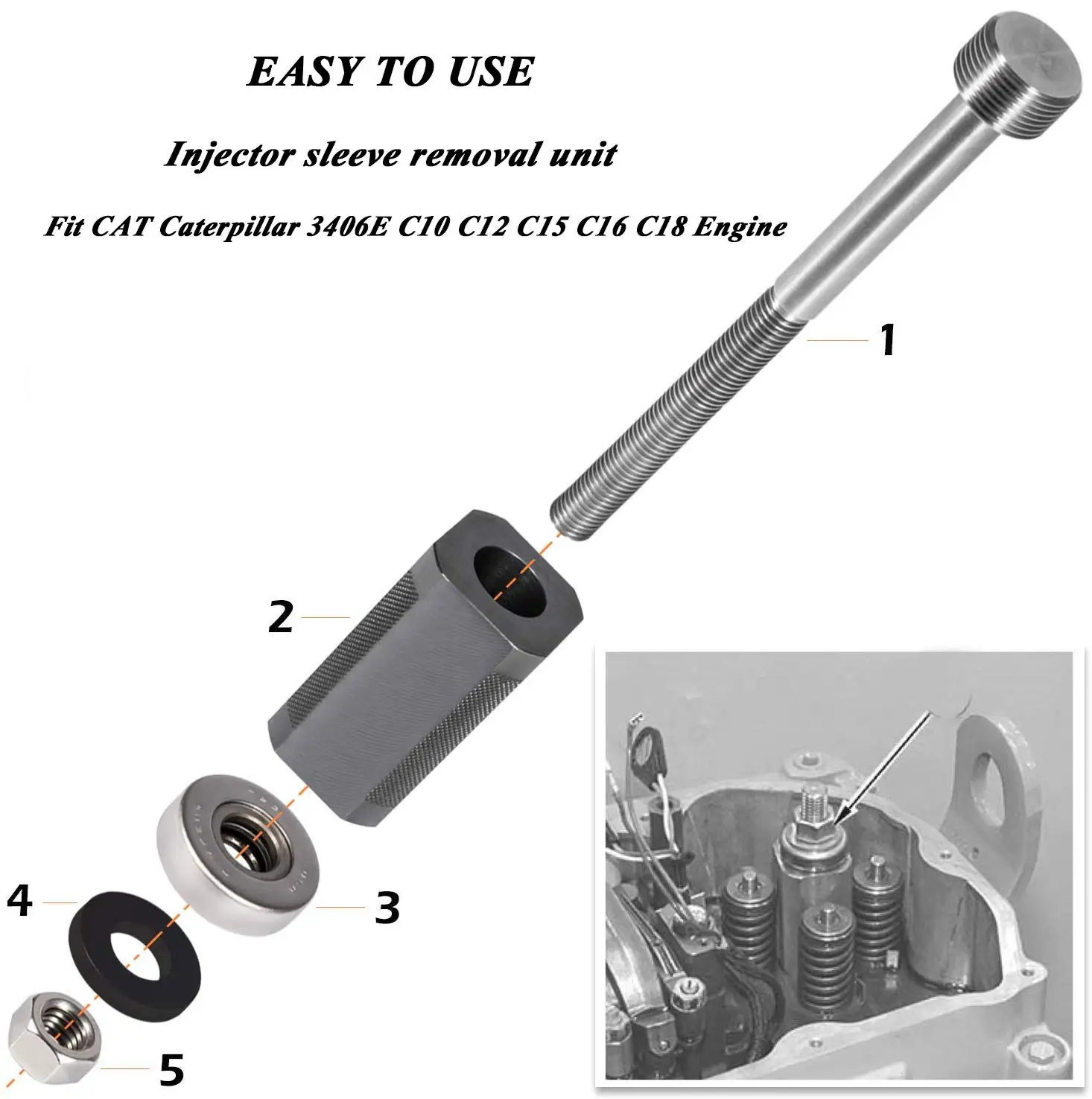 9U-6891 инжектор рукав для удаления чашек и установщик набор инструментов для CAT гусеница 3406E ...