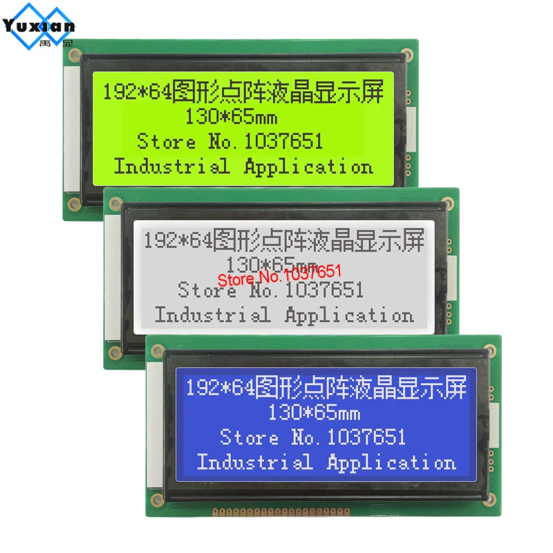 19264 Lcd Display Module Plastic Green Blue Fstn White 130*65mm 5v With ...