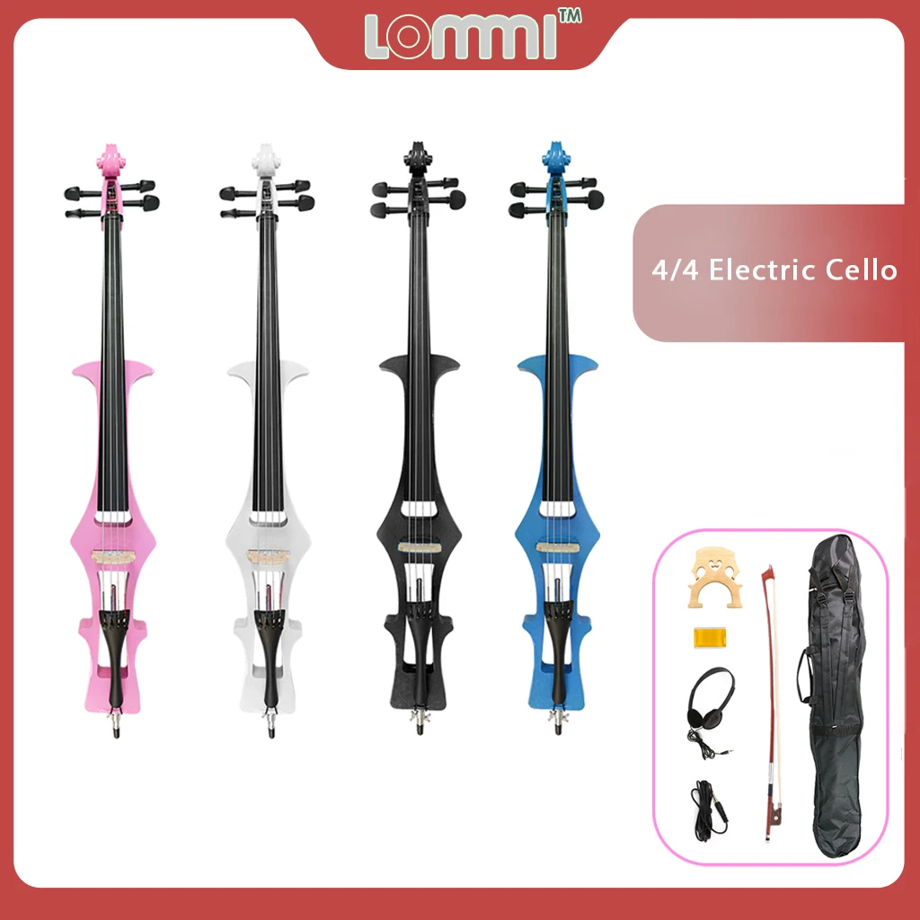 LOMMI Full Size 4/4 Cello Violoncello Electric Cello 4/4 Cello Pickup ...