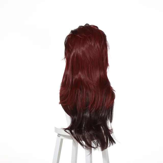 Anime Demon Slayer Kimetsu No Yaiba Kamado Tanjiro Brown Long Cosplay ...