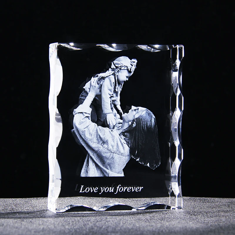 Personalized Crystal Photo Frame 3d Laser Engraved Your Own Picture On ...
