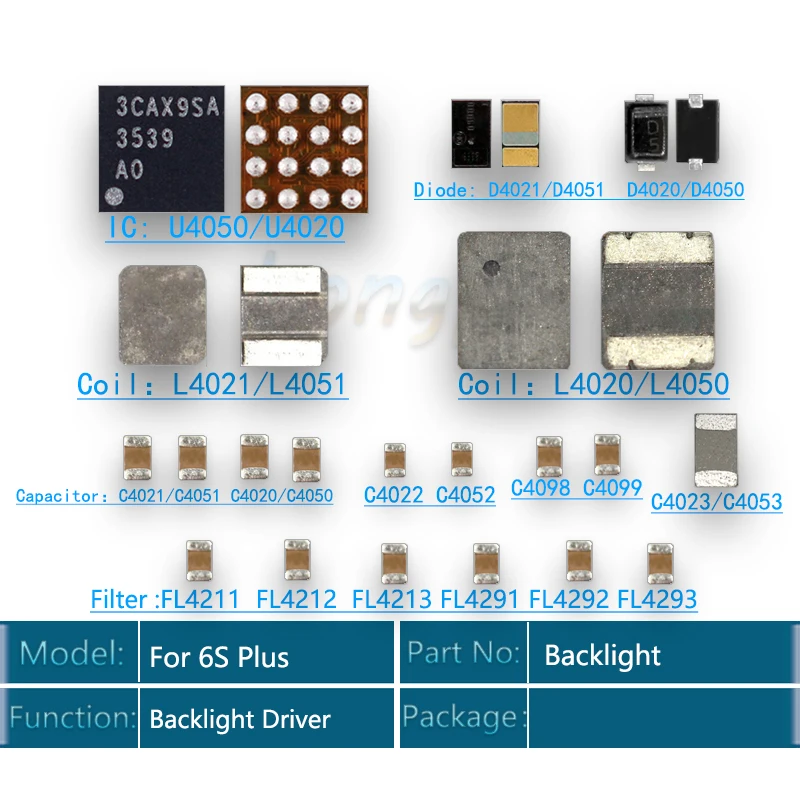 5sets/lot LED backlight fix kit Driver for iphone 6s plus IC U4050 ...