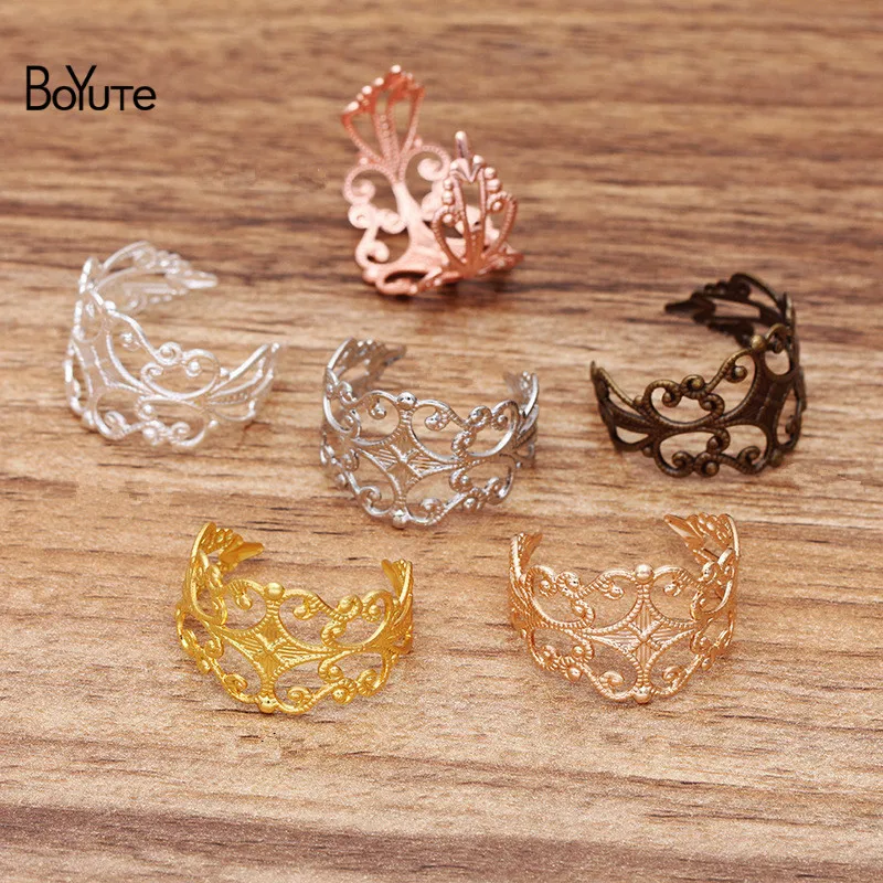 Filigree Ring Settings Jewelry | Accessories Jewelry Brass - 50 Pieces ...