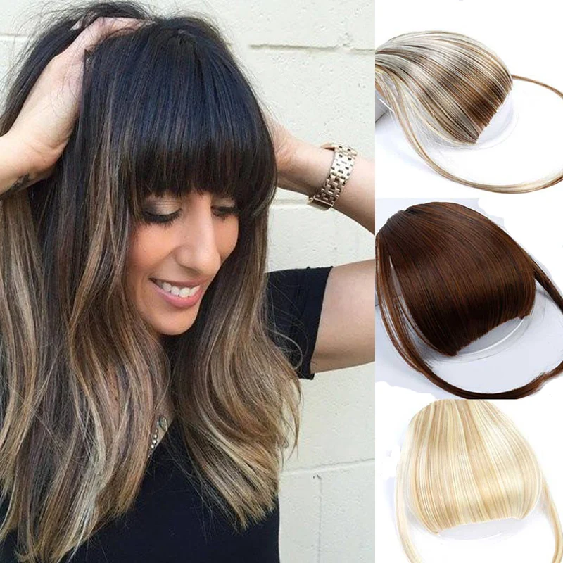 HOUYAN Hair High Temperature Fiber Extension Synthetic False Hair Neat ...