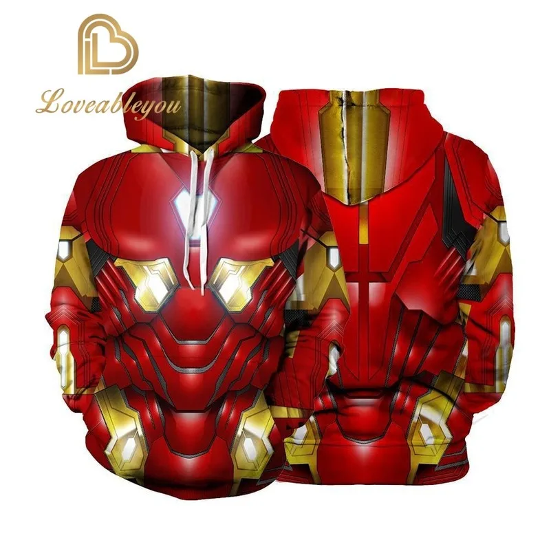 Yinuodail hoodie dos homens os vingadores 3d moletom com capuz marvel ...