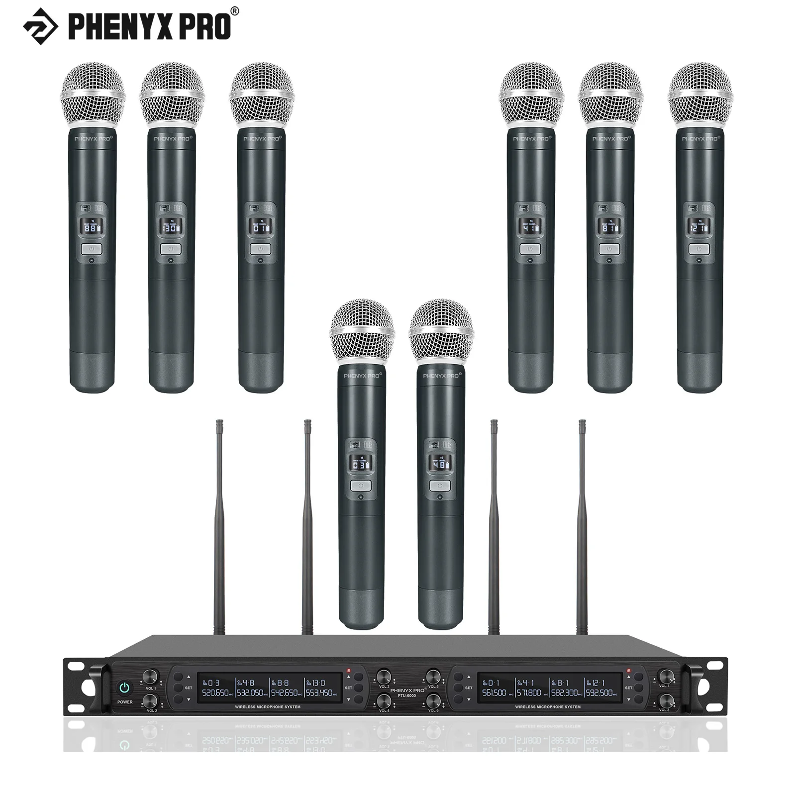 Wireless-Microphone-System-Phenyx-Pro-Eight-Channel-Cordless-Mic-Set ...