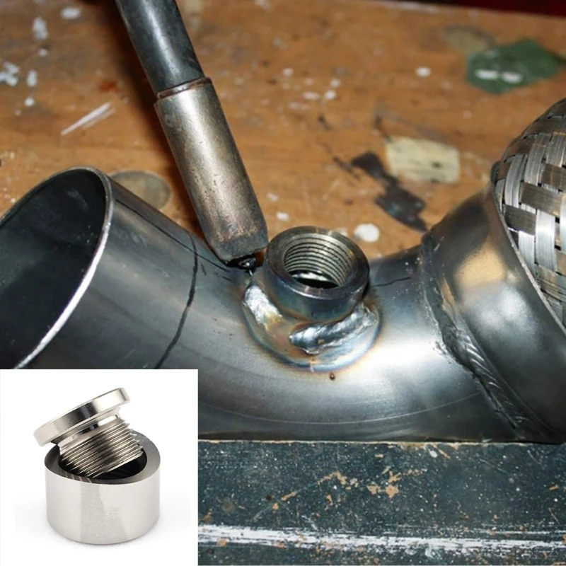 5 Pairs O2 Oxygen Sensor Pre-Curved Notched Bung Nut M18x1.5mm+Zinc ...