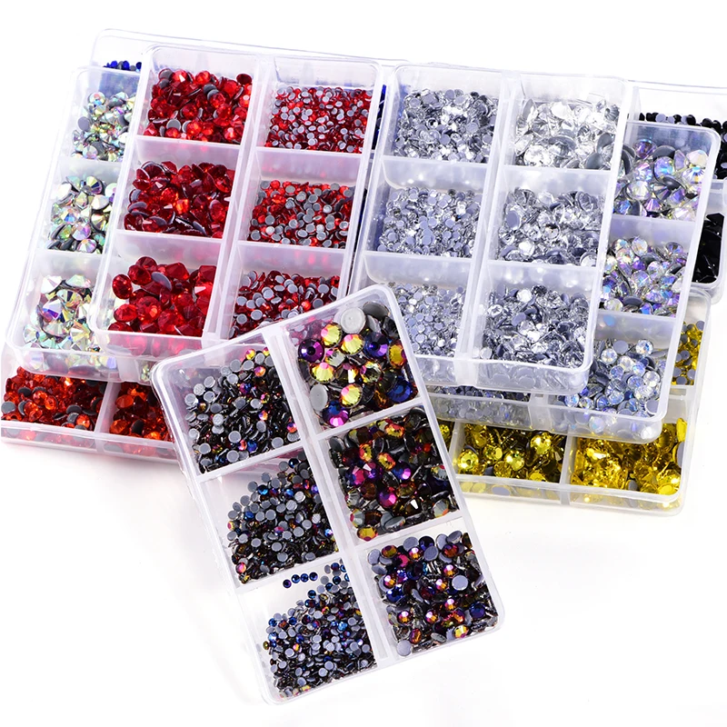 1200pcs-Mix-Sizes-Hot-Fix-Rhinestones-Set-Flatback-Stone-Crystal-Glass ...