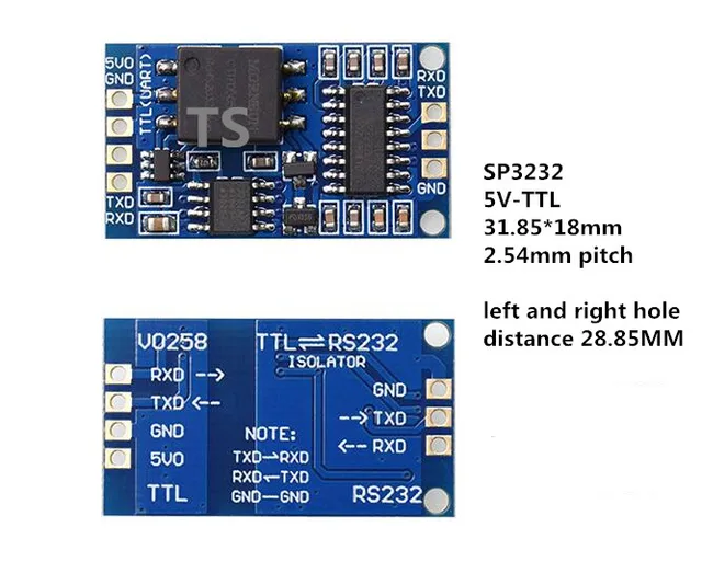 SP3232 / MAX3232 TTL to RS232 232 to TTL power isolation signal ...