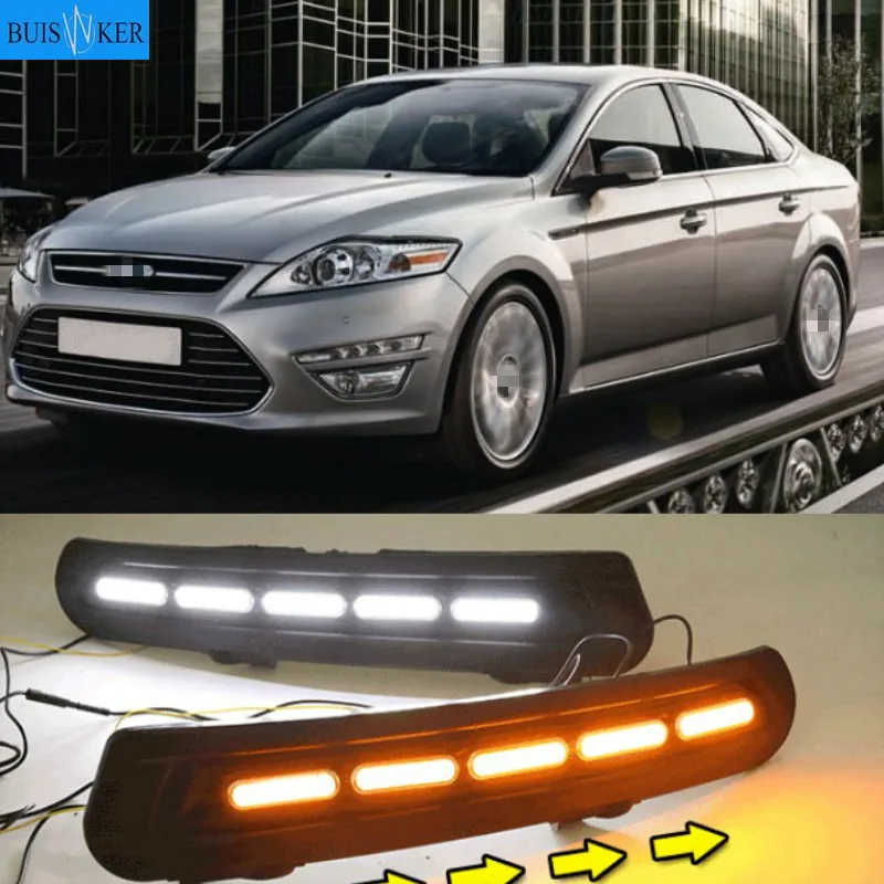 1Pair-For-Ford-Mondeo-2011-2013-Car-styling-Front-LED-DRL-Daytime ...