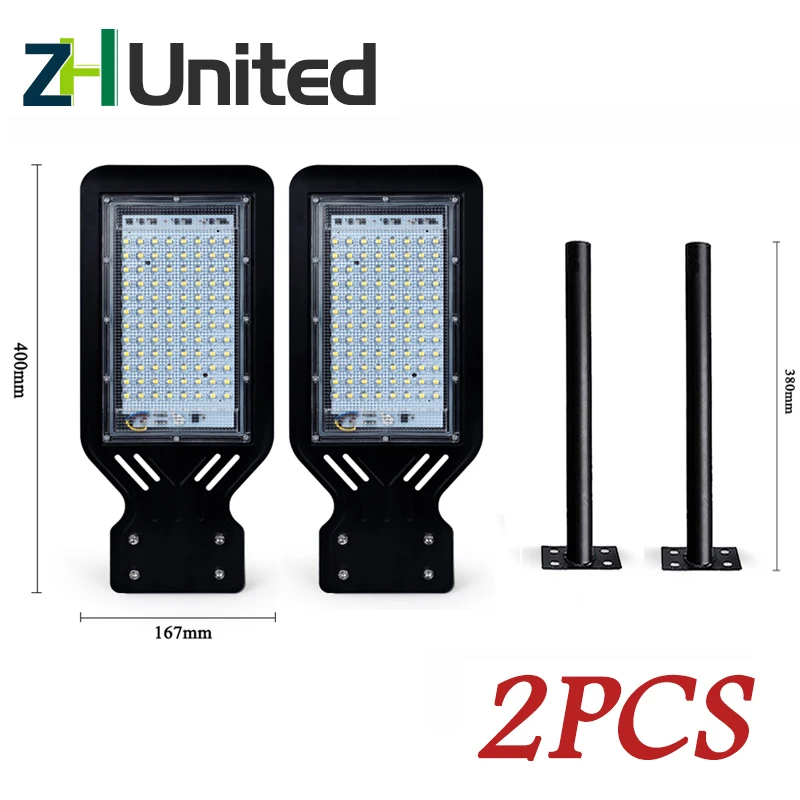 2pcs Outdoor Street Light Wall Waterproof Ip65 100w Solar - AliExpress
