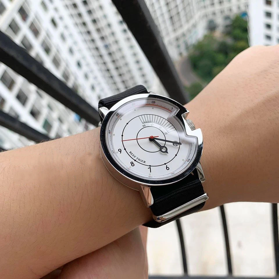 Reef Tiger/RT New Design Simple Watch Men Nylon Strap Waterproof ...