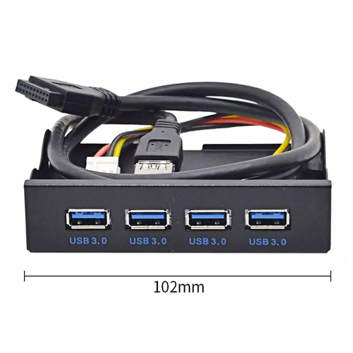 CY-HUB USB 3,0, 4 puertos, Panel frontal a placa base, Cable conector ...