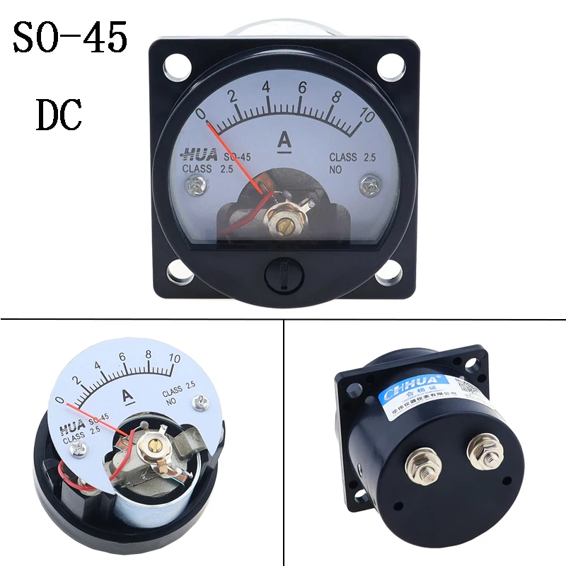 1PC SO 45 A 20A 30A 50A 100A/75mV DC Analog Meter Panel Gauge DC ...