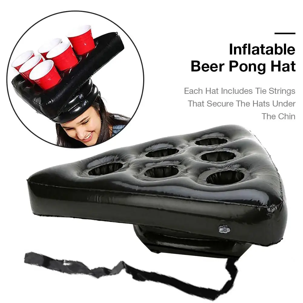 Inflatable Beer Pong Hat Ring Toss Game for Adult Swimming Pool Beach ...