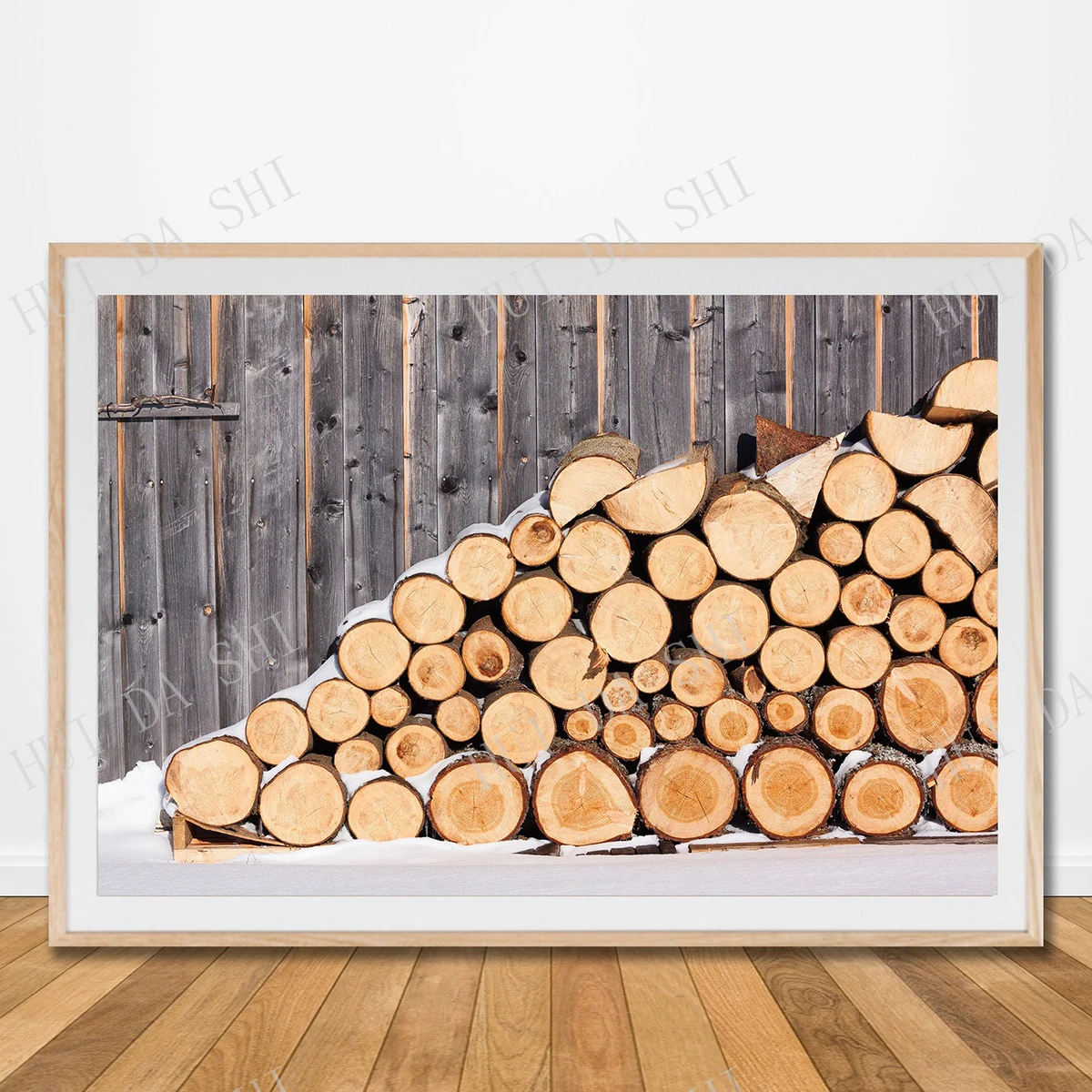 Wood-pile-print-firewood-wood-log-winter-cabin-snowy-mountain-stack-hut ...