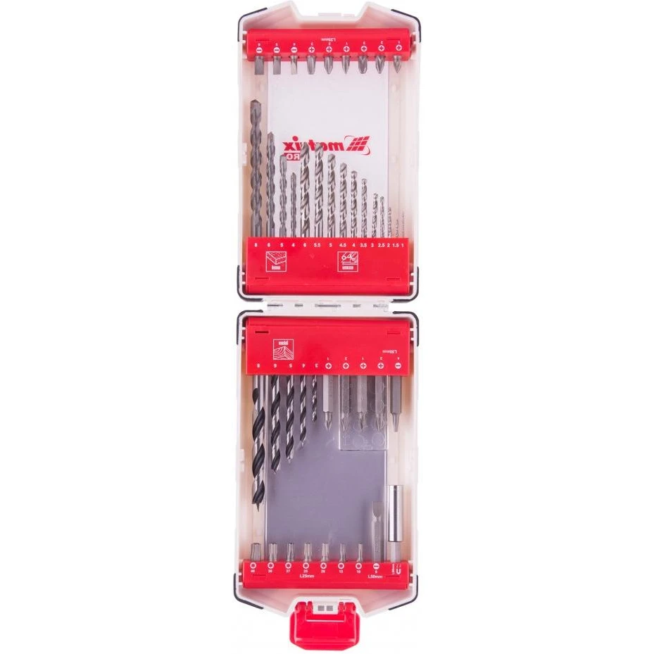 Combination drill set MATRIX 725644 Tool box boxes Bit for electric ...
