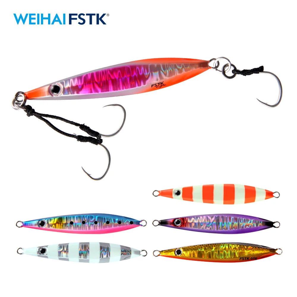 Fishing Lure Metal Jig Slow Jig Metal Casting Spoon 20g/40g/60g/80g Artificial Bait Off Shore ...