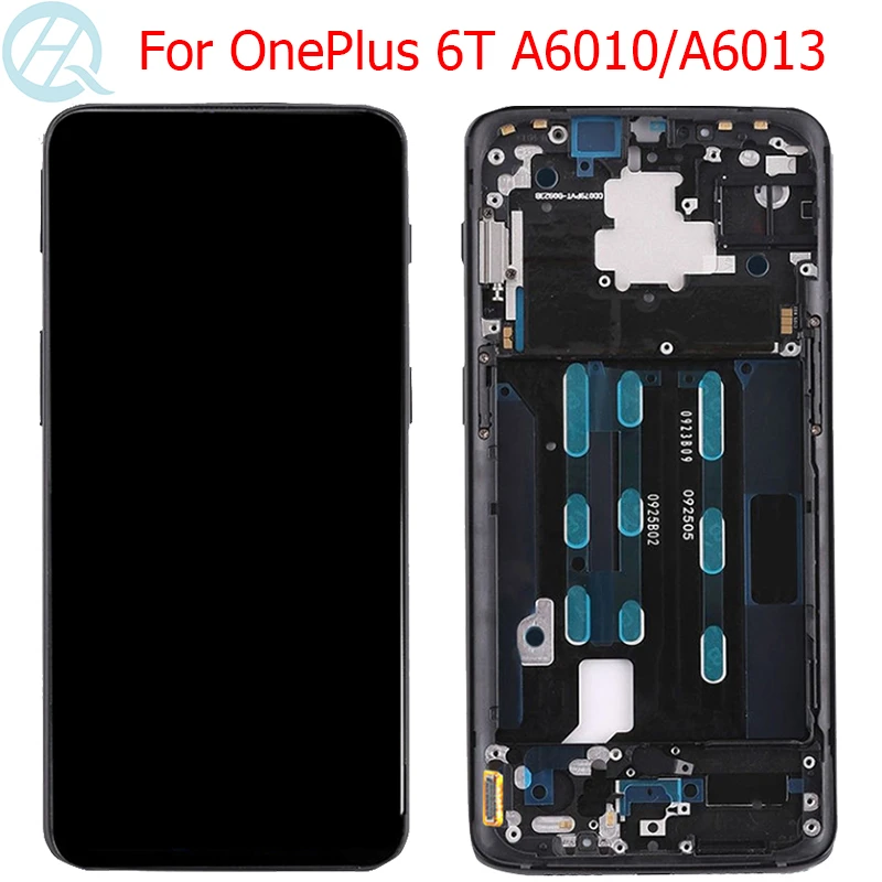 Original 1+6t Amoled Lcd For Oneplus 6t Display With Frame 6.41" One ...