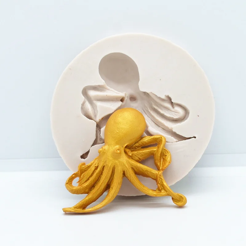 Small Octopus Silicone Resin Molds Kitchen Baking Tools Cake Chocolate ...