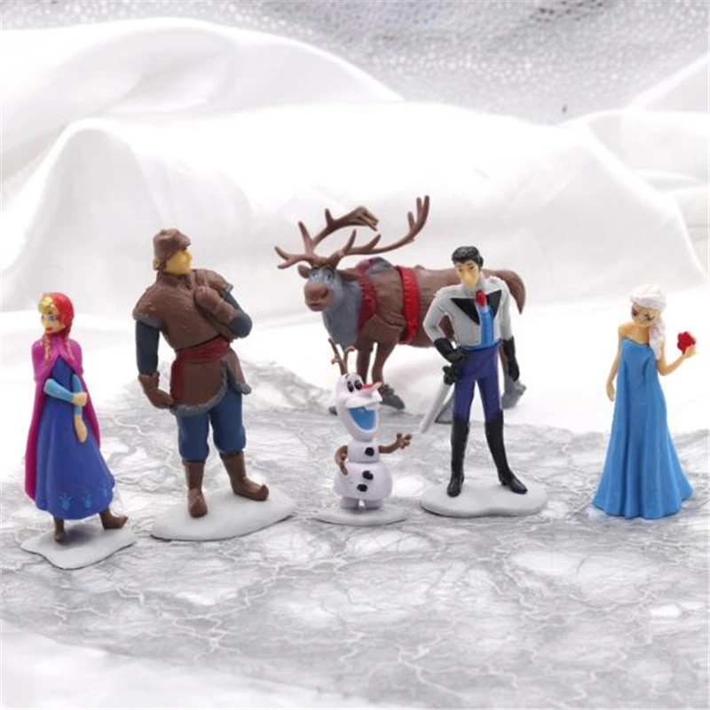 Disney-Princess-Action-Figures-Elsa-Anna-Princess-Olaf-PVC-Doll-Cake ...