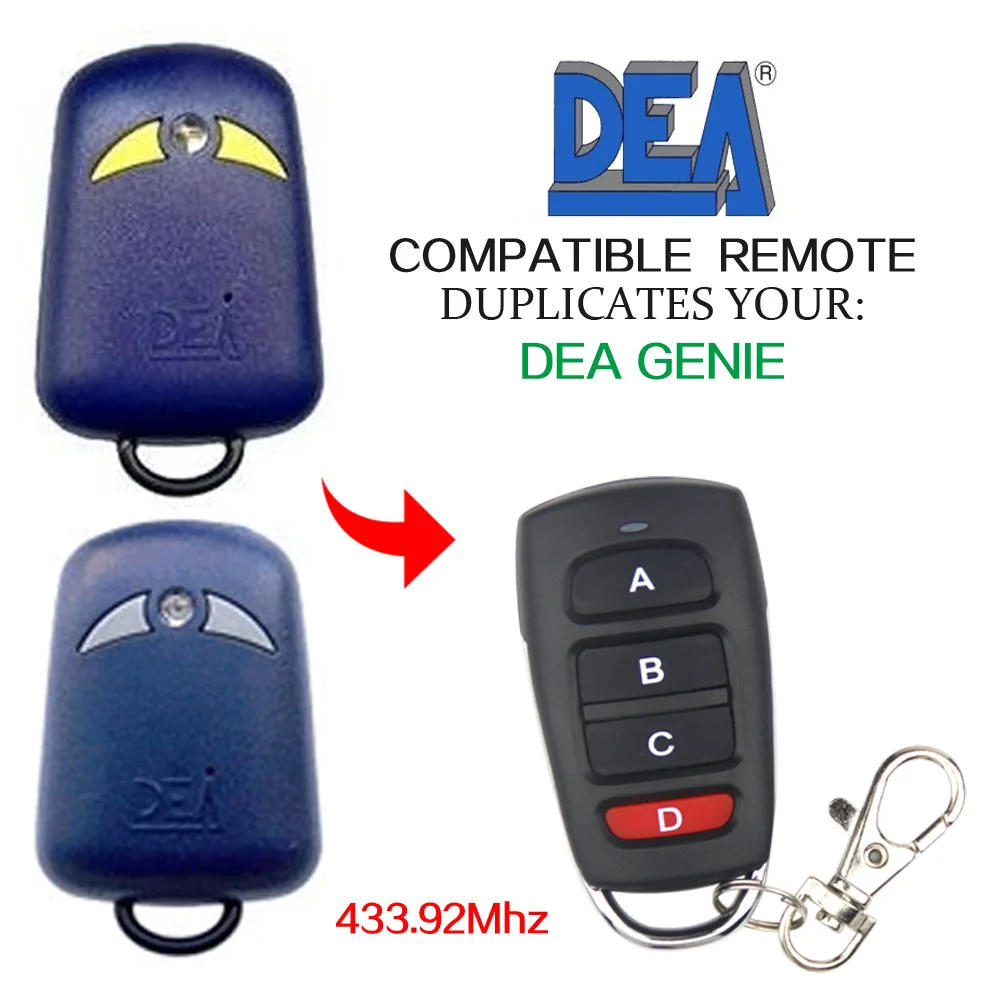 DEA 433.92mhz Remote Control Copy Universal Garage Door DEA Remote ...