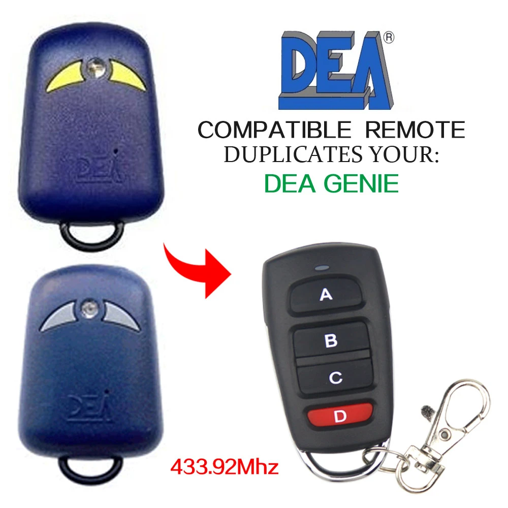 DEA 433.92mhz remote control copy universal garage door DEA remote ...