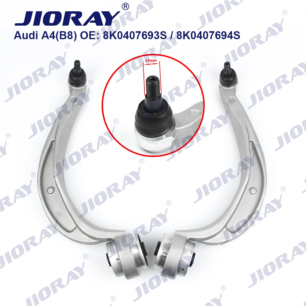 JIORAY Pair Front Lower Suspension Control Arm Curve For Audi A4 8K2 ...