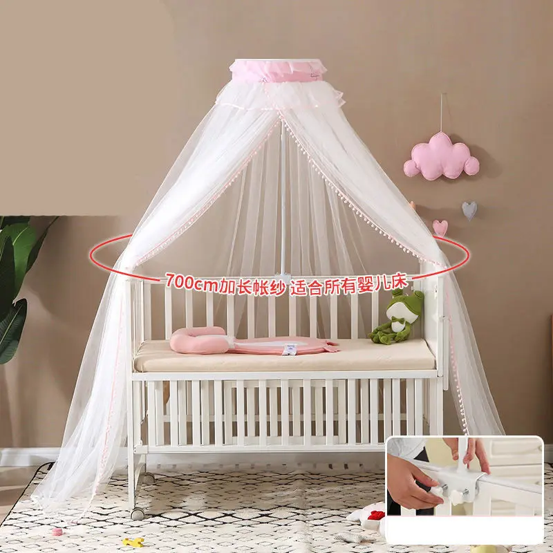 Adjustable Baby Child Crib Mosquito Netting with Bracket Princess ...
