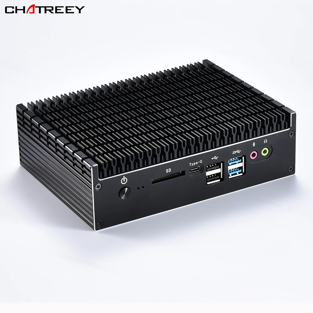 Mini Pc Fanless Design Intel Core I5 Core I7 Dual Lan Dual 4k Output ...