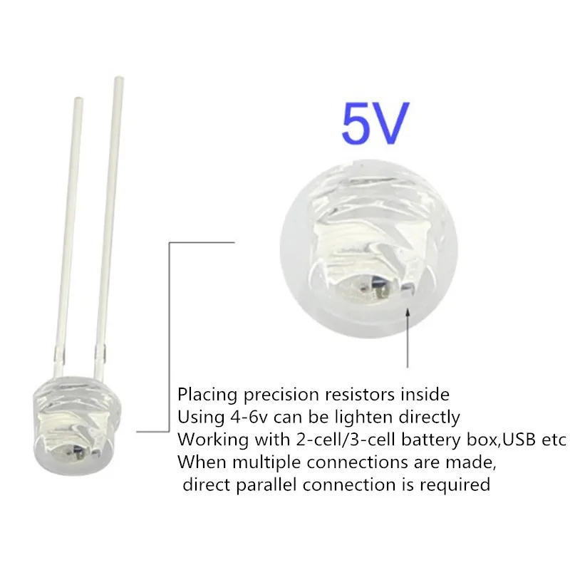 5V 12v LED 5mm 3mm bead SMD f5 f3 hat round lamp dip diodes USB car ...