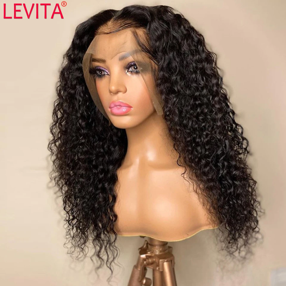 Peluca de cabello humano rizado con cierre Frontal para mujer, pelo ...