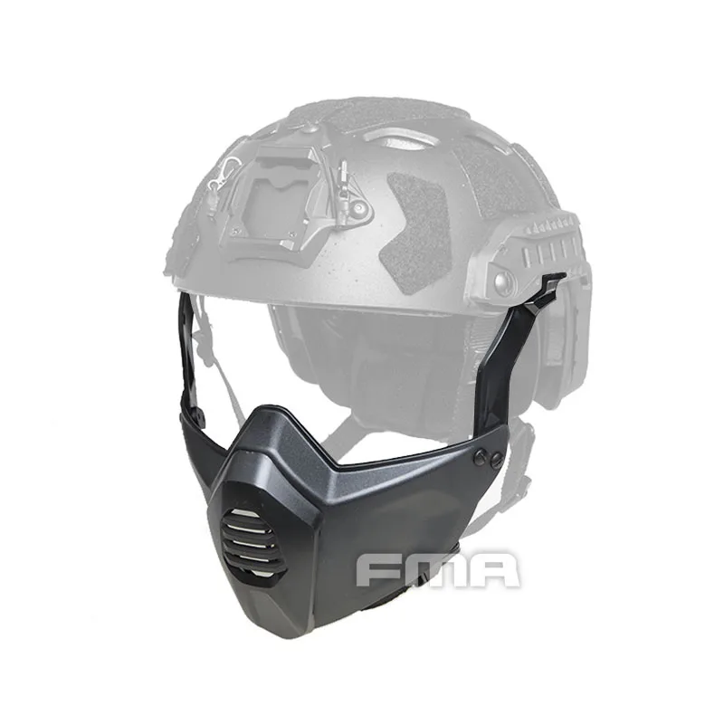 FMA-Airsoft-Guide-Rail-Connect-Half-Face-Mask-For-SF-Tactical-Helmet ...