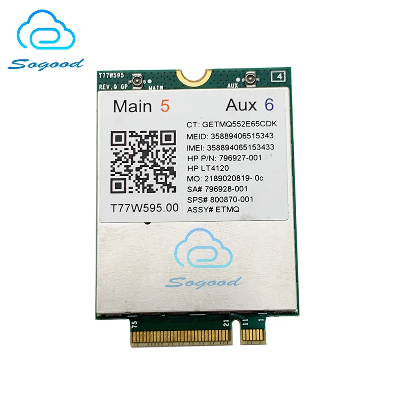 Snapdragon-X5-LTE-T77W595-SPS-800870-001-796927-001-4G-WWAN-M-2-150Mbps ...