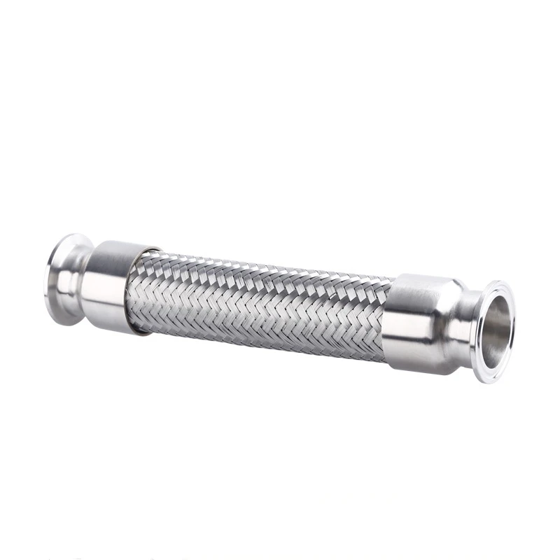 1.5" 2" Tri Clamp 19/25/32/38/45mm Pipe OD Braided Soft Tube Bellow For ...