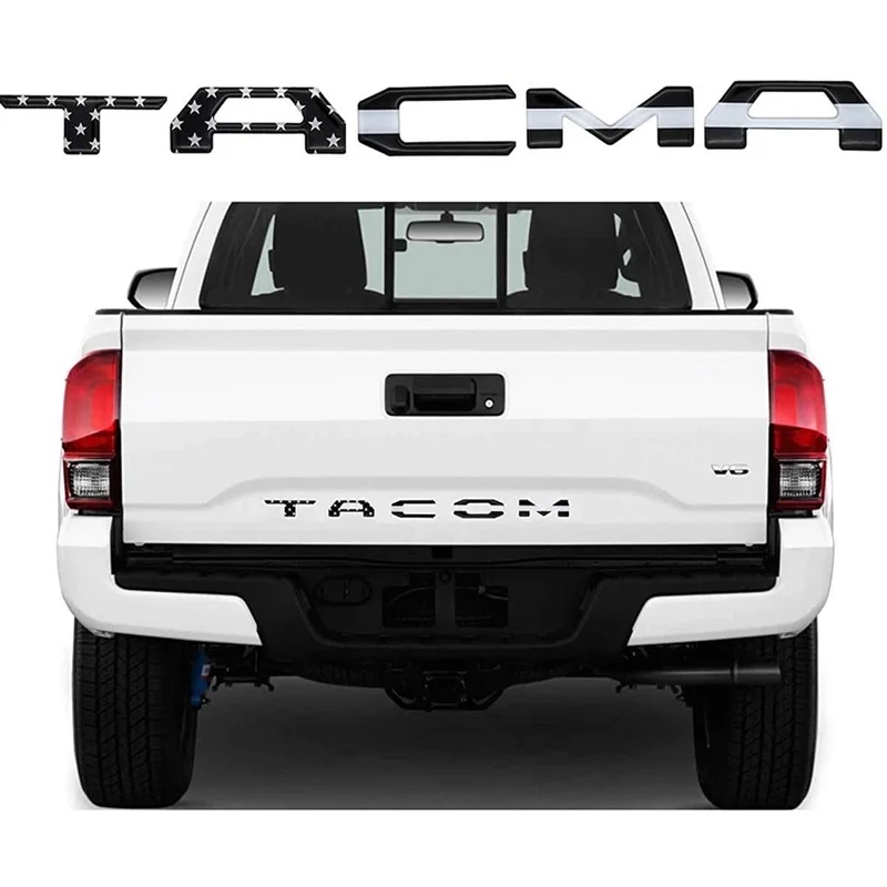 3D Domed Tailgate Letters Inserts Emblem USA FLAG Fits for Toyota ...