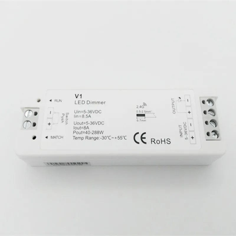 1CH*8A 5 36VDC CV Dimming Controller (Push Dim) V1 Led Dimmer 12V/24V ...