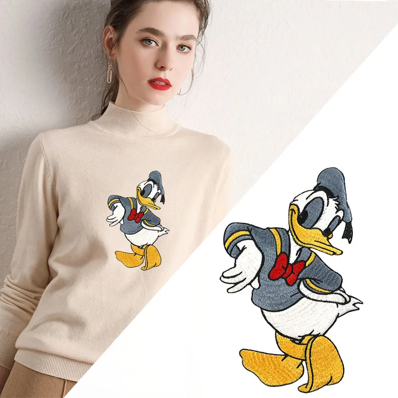 Parches de dibujos animados de Disney para ropa, bordado grande de Pato ...
