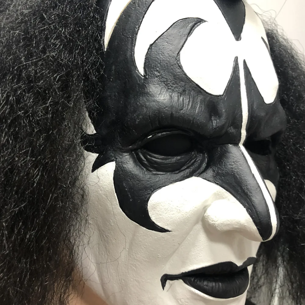 Kiss Band Gene Simmons Punk Mask Cosplay Singer Chaim Witz Rock Bar DJ ...